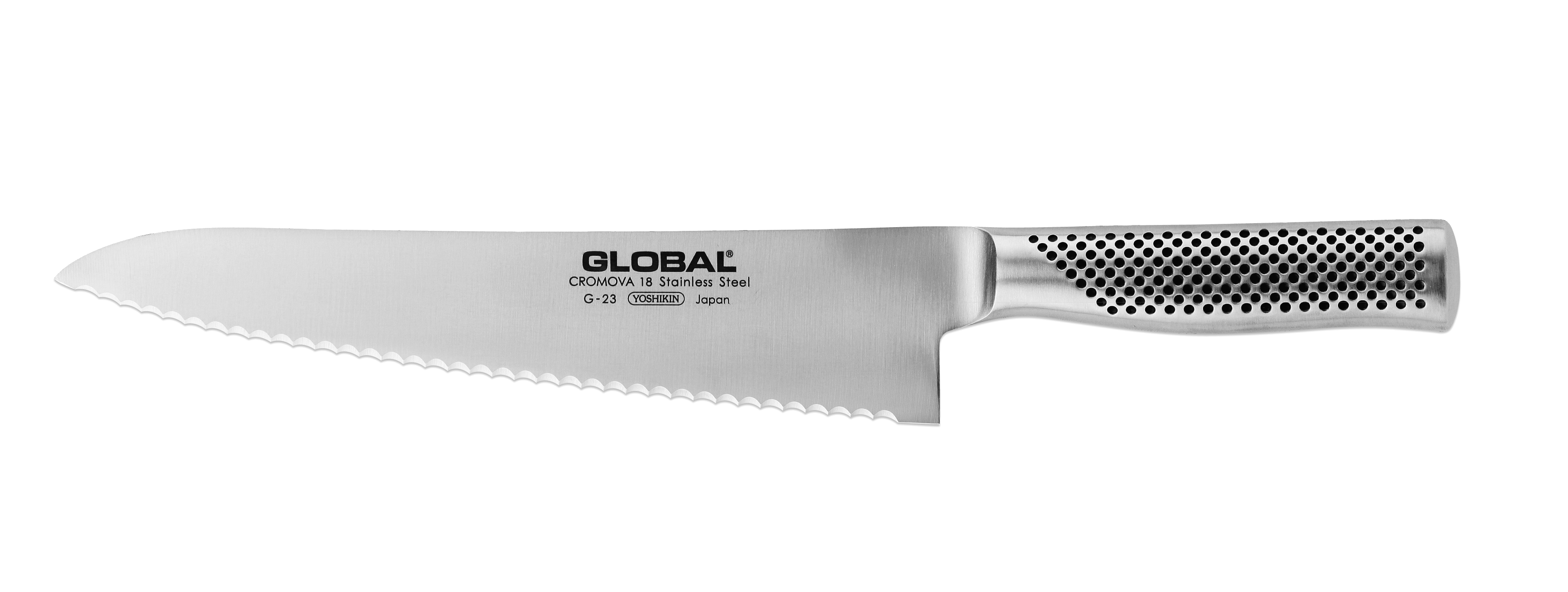 Global G23 24cm Scalloped Blade Bread Knife G 23 KitchenKnives